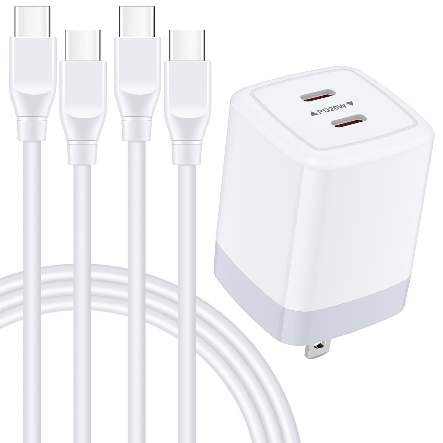 Type C Block Haoano 40w Pd Usb C Charger Block With Charging Cable Dual
