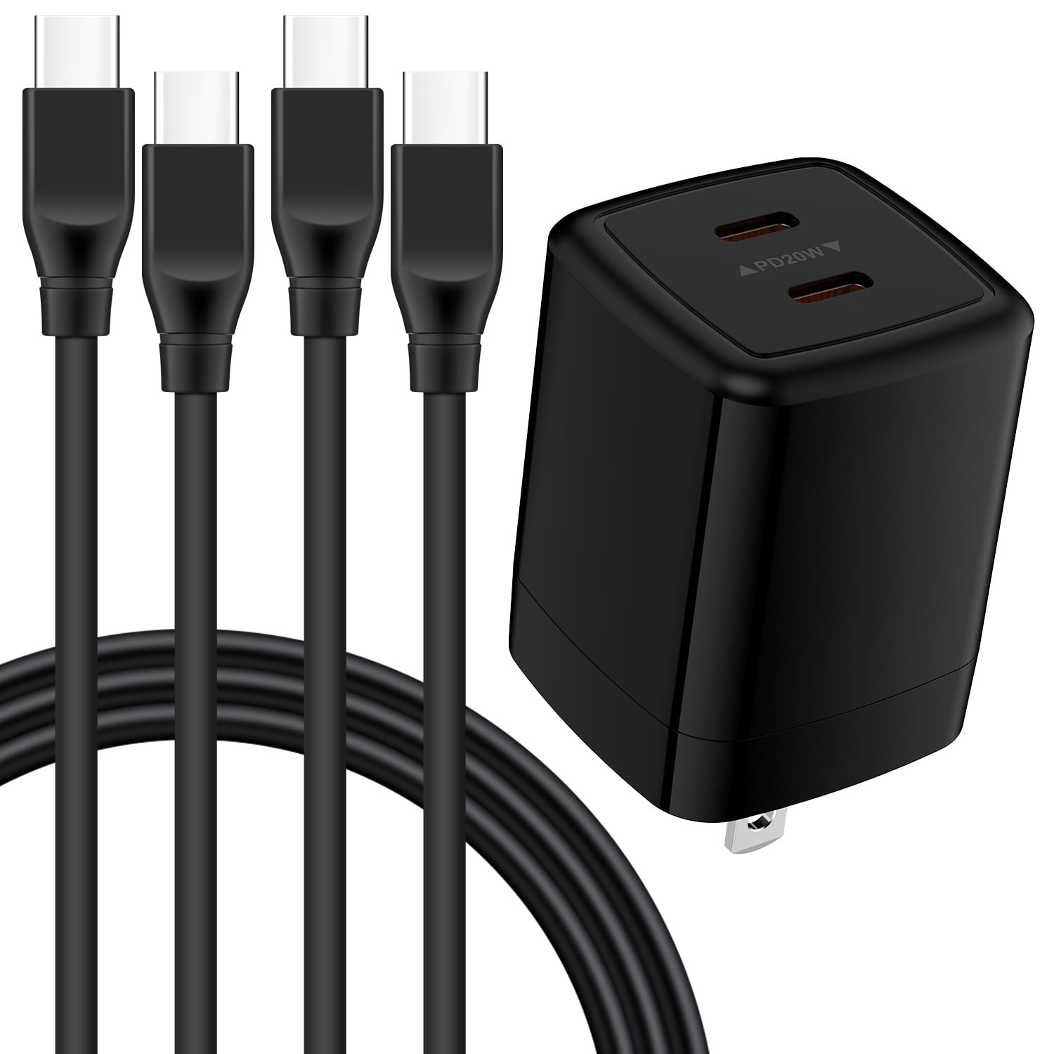 Type C Block,HAOANO 40W PD USB C Charger Block with Charging Cable Dual ...