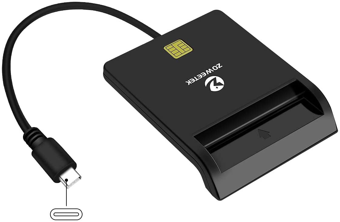 Type C CAC Reader Smart CAC Card Reader USB C for DOD Military Common ...