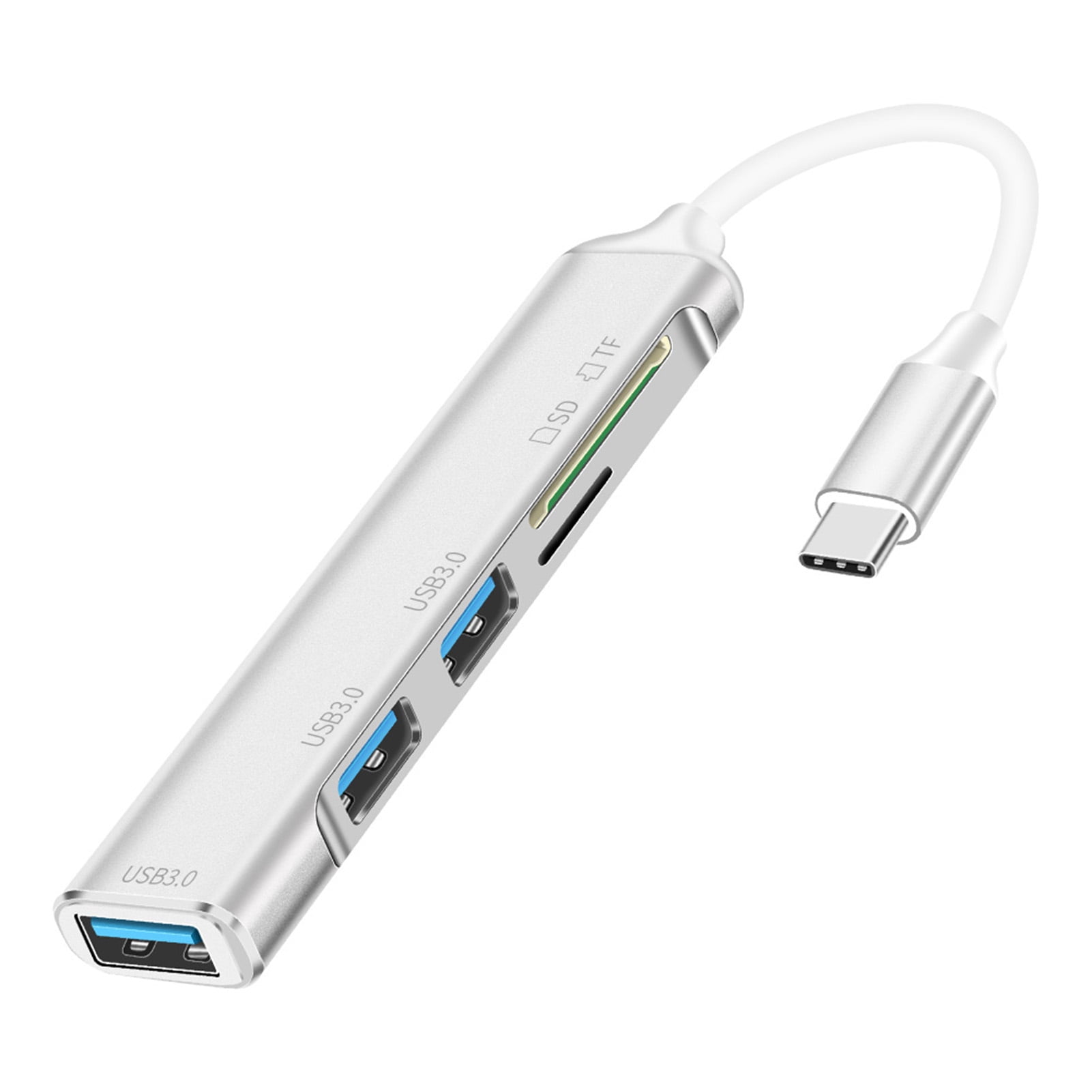 Type-C Cable Hub 5-in-1 With SD/TF Slot Data Transmission USB3.0 ...