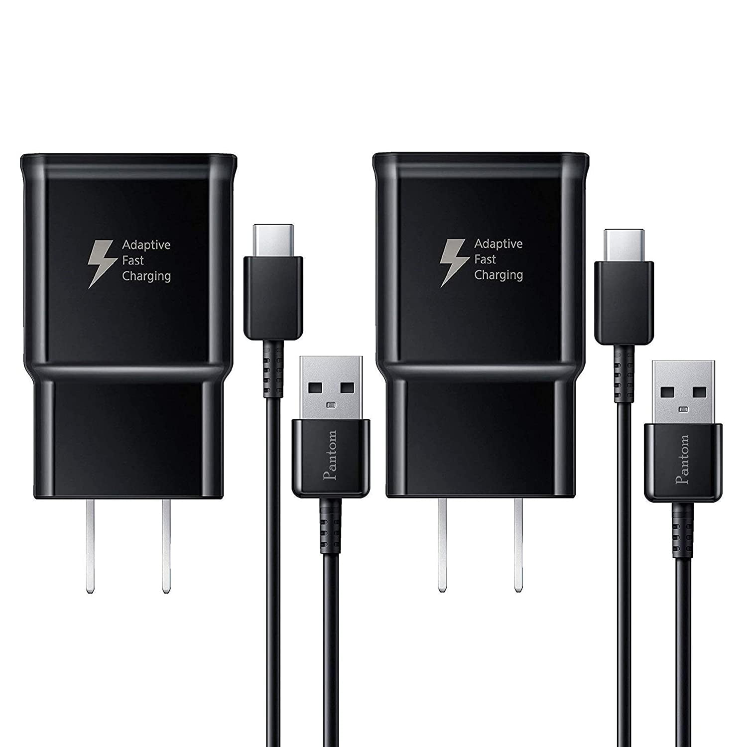 Type C Charger Fast Charging, 2 Pack USB C Android Phone Wall Charger ...