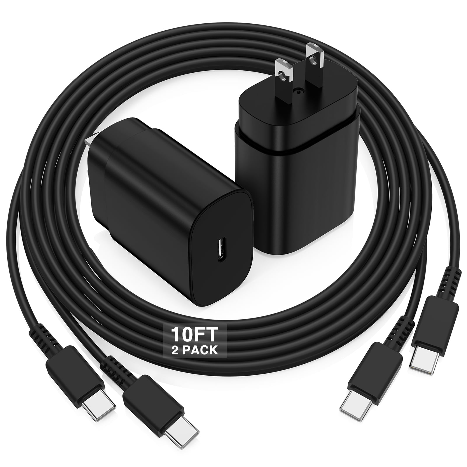 Type C Charger Fast Charging, 2-Pack USB C Wall Charger Block, 25W ...