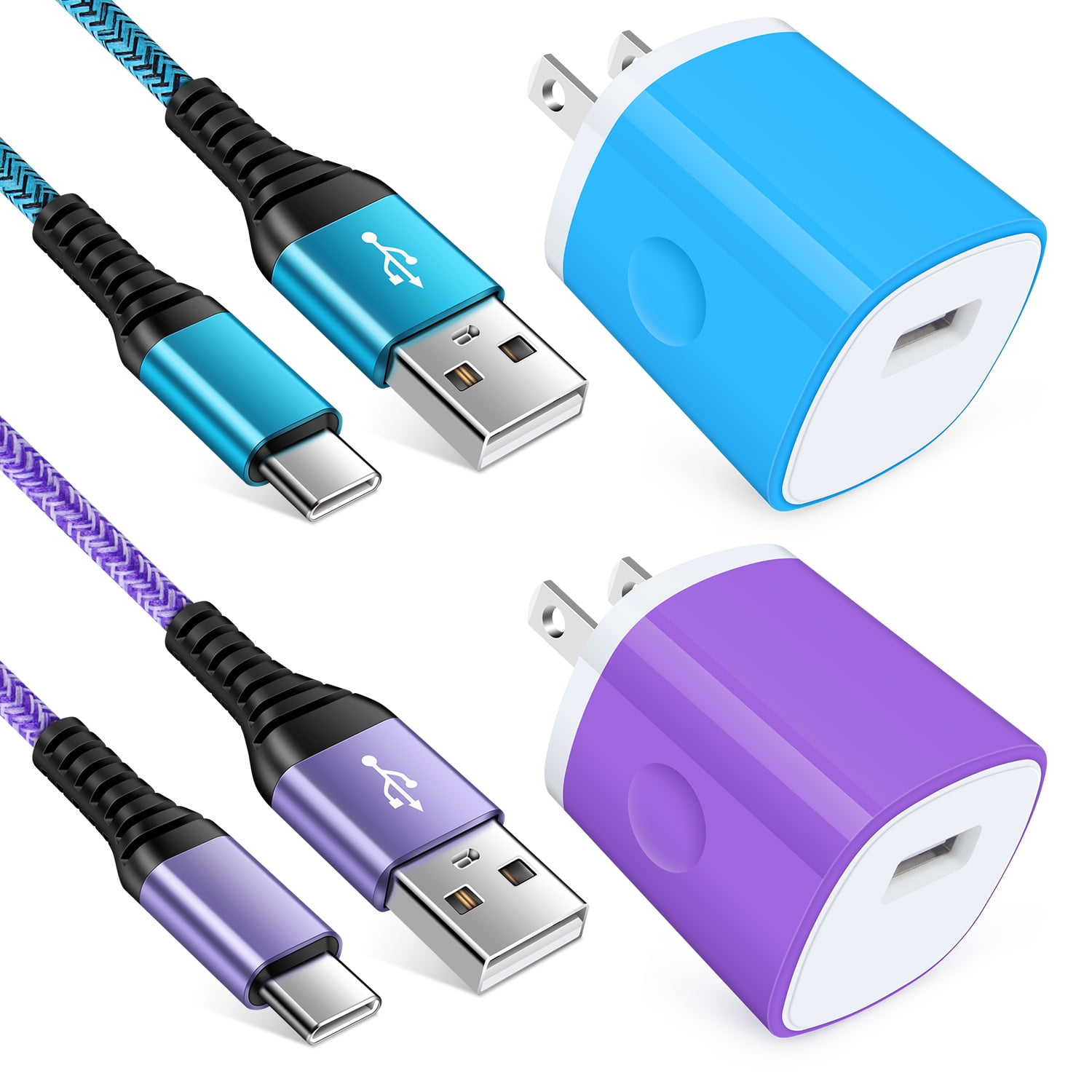 ABCPOW USB Type C Charger Cable 10ft, Fast Charging with Wall Charger ...