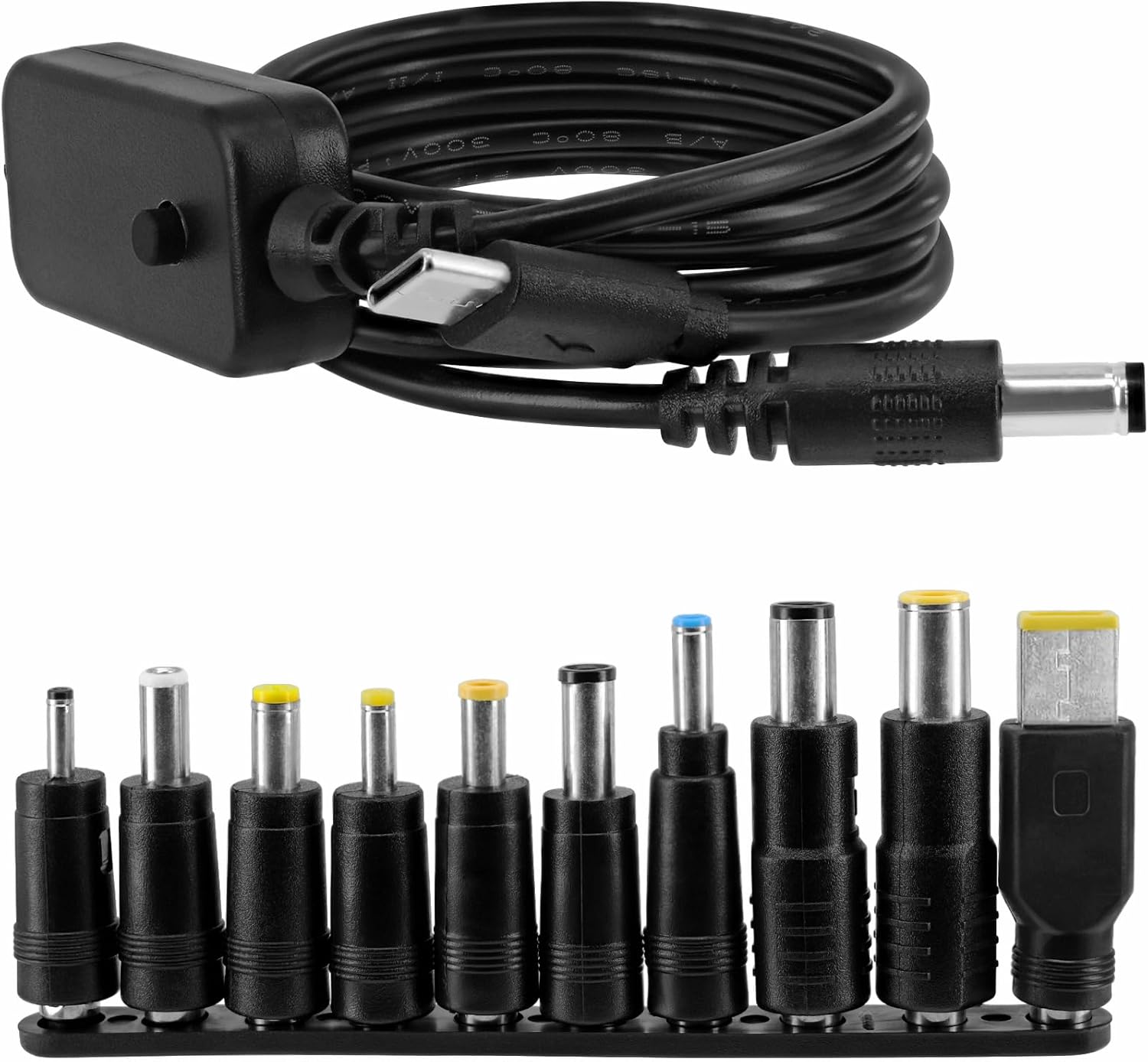 Type C to DC Power Charger Converter, 1.2M/3.9FT Cord with 10 Connecor ...