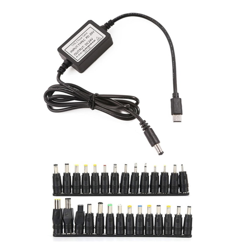 Type C DC24V Power Supply Charging Cable with Multiple Adapters for LED ...