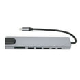 Type C Docking Station 5gbps High Speed Transfer Chip 8 In 1 Rj45 Usb Charging Hub For Laptop