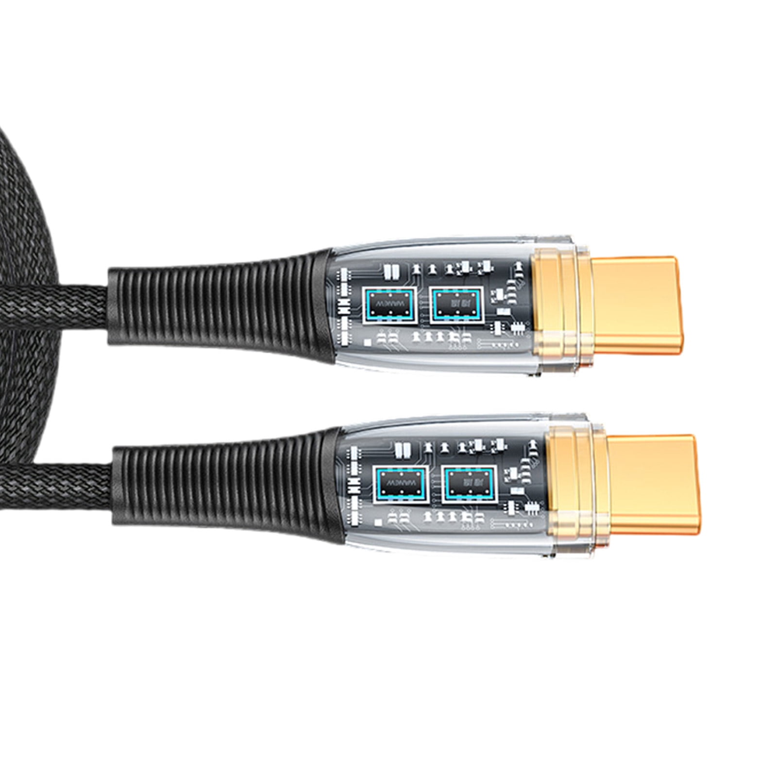 Type C Fast Charges Cable 100W with LED Power Indicates Fast Charging ...