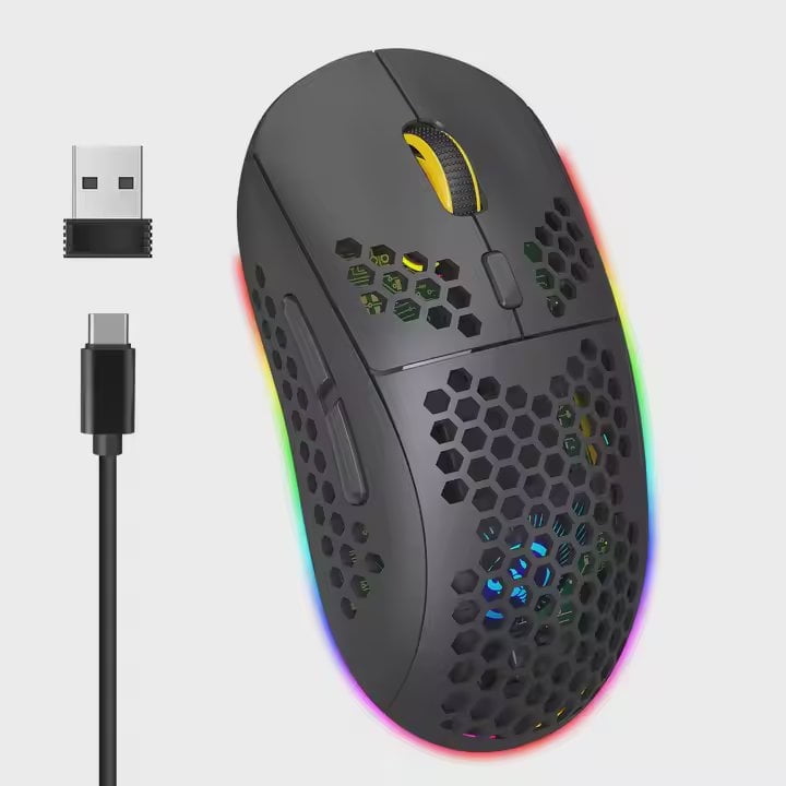 Type C Fast Charging Bluetooth Mouse,Honeycomb Wireless Gaming Mice ...