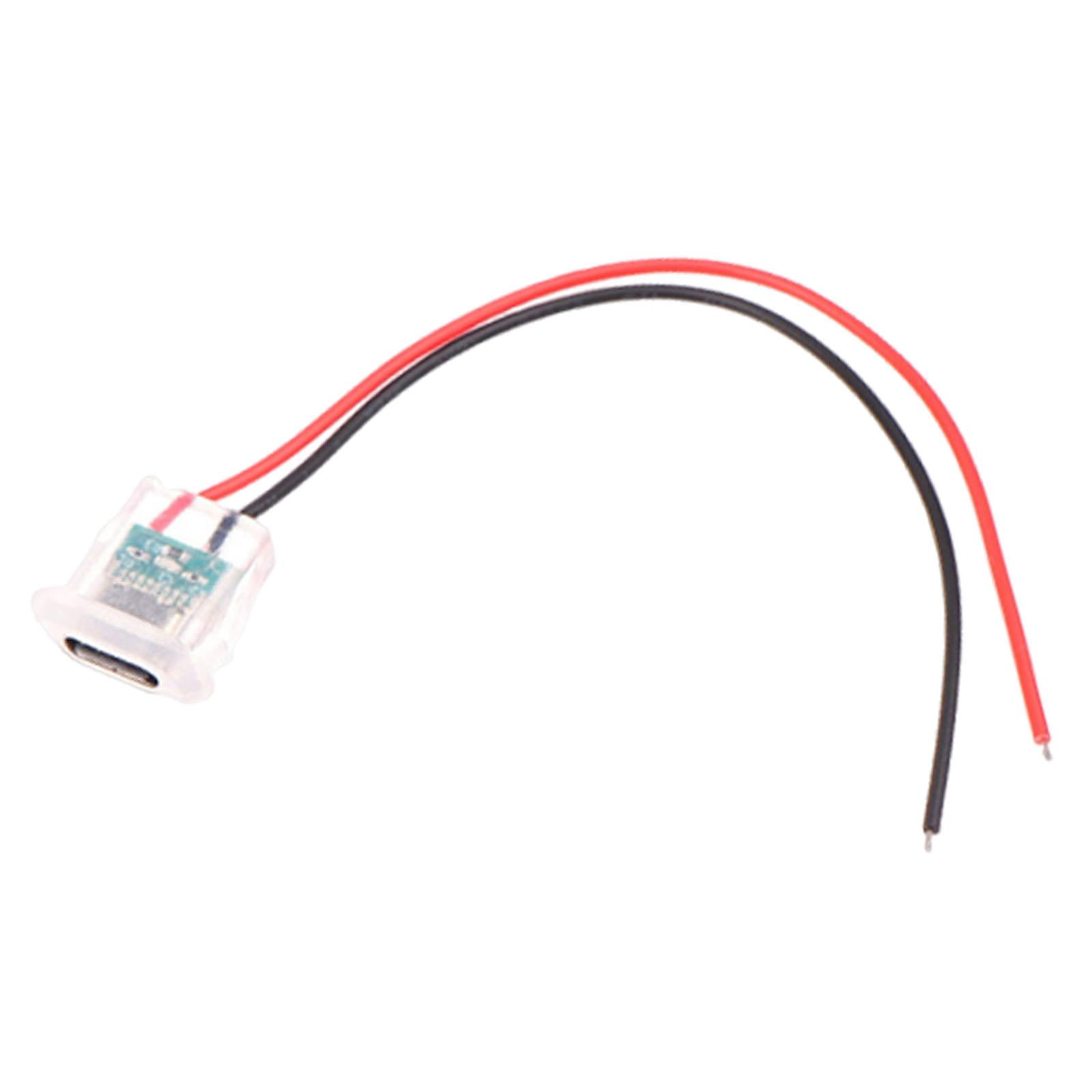 Type C Female Socket USB C Pigtail Cable Extension Waterproof 10cm ABS ...