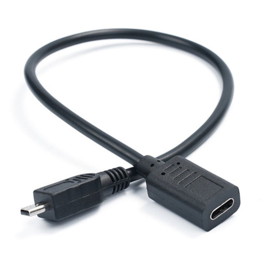 Type C Female to Mini USB 8 Pin Male USB Adapter Cable 30CM Small USB ...