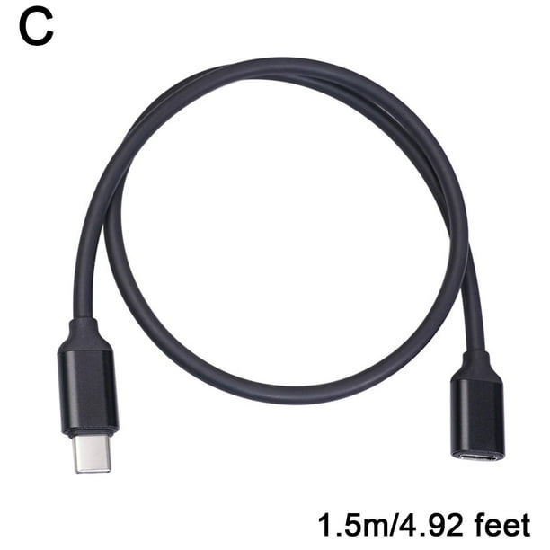 Type C Male to Female PD Charging USB C Extension Cable Sync Extender ...
