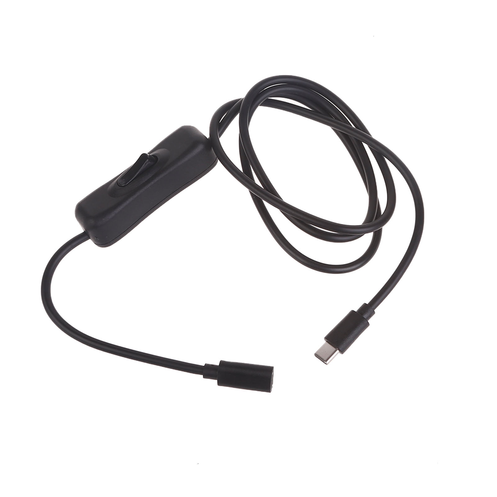 Type C Male to Female Switches Extension Cable with Button Power ...
