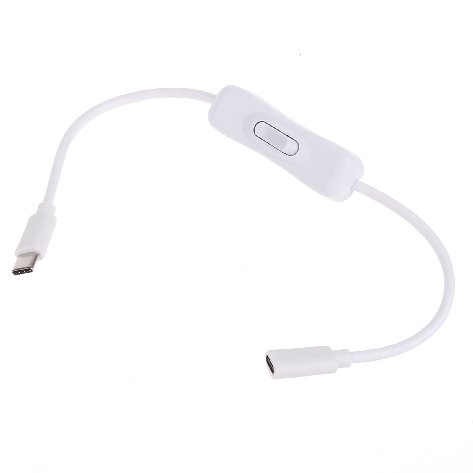Type C Male to Female Switches Extension Cable with Button Power ...