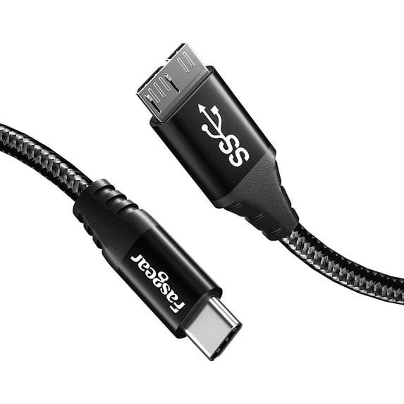 Type C to Micro B Cord, Fasgear Nylon Braided Metal Connector Type C 3. ...