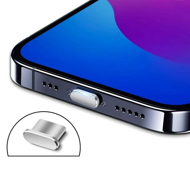 Type-C Mobile Phone Charging-Port USB Anti-dust Plug Stopper Metal ...