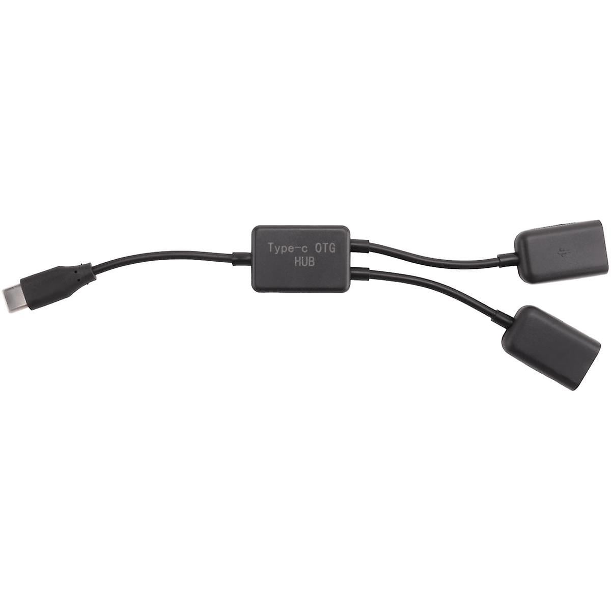 Type C OTG USB Male to Dual 2.0 Female OTG Charge 2 Port HUB Cable Y ...