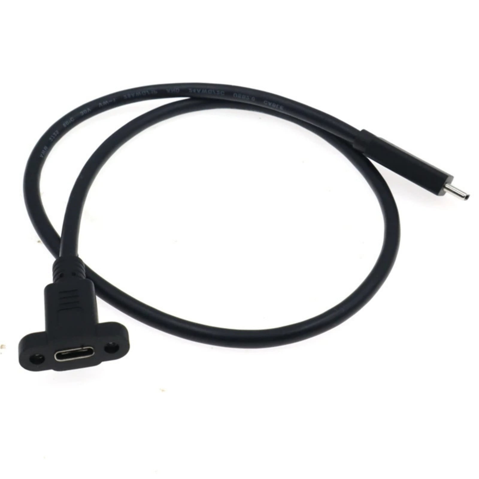 Type C Panel Mount Extension Cable with Fixing Ear, Male to Female ...