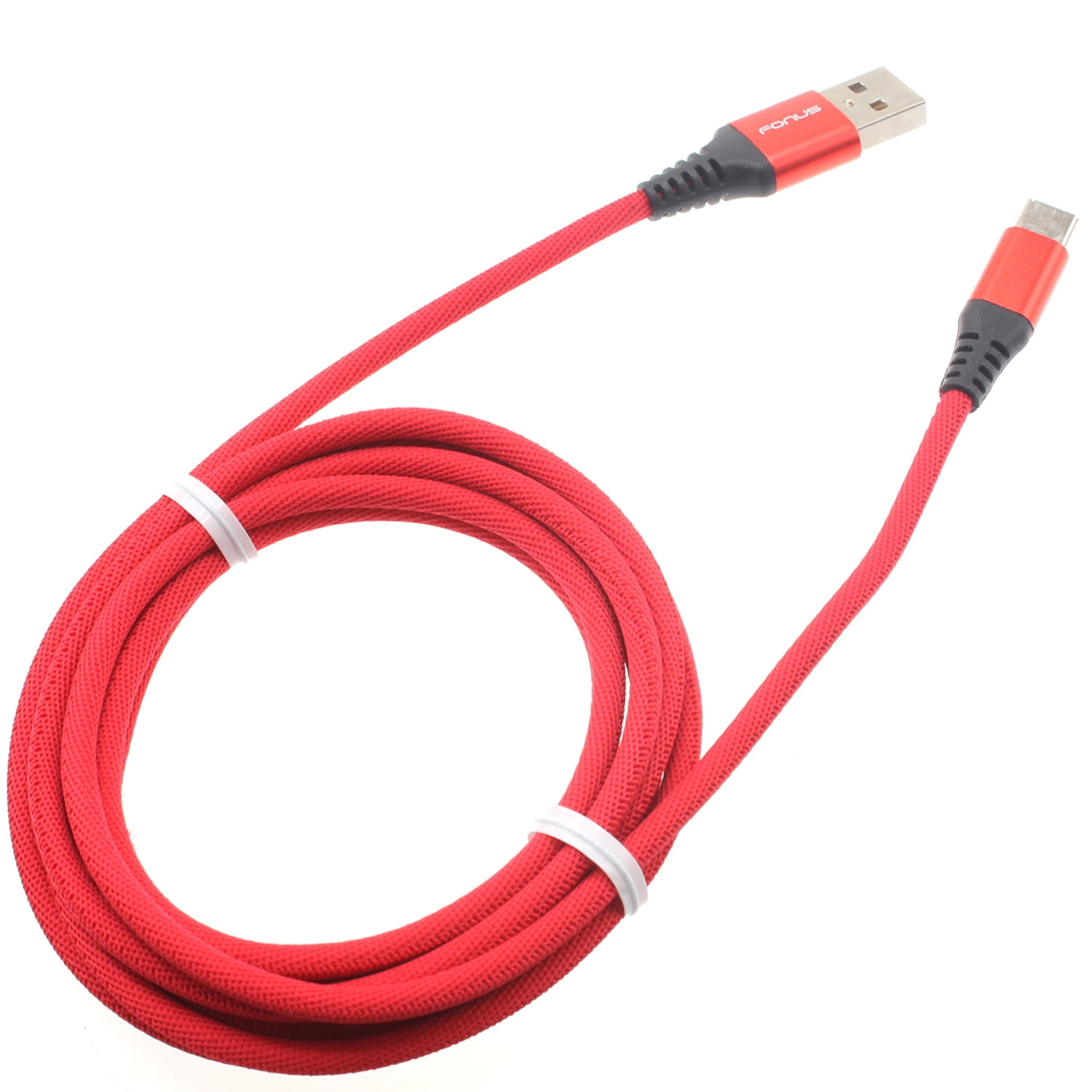 Type-C Red 10ft USB-C Cable for Samsung Galaxy S22/Ultra/Plus Phones ...
