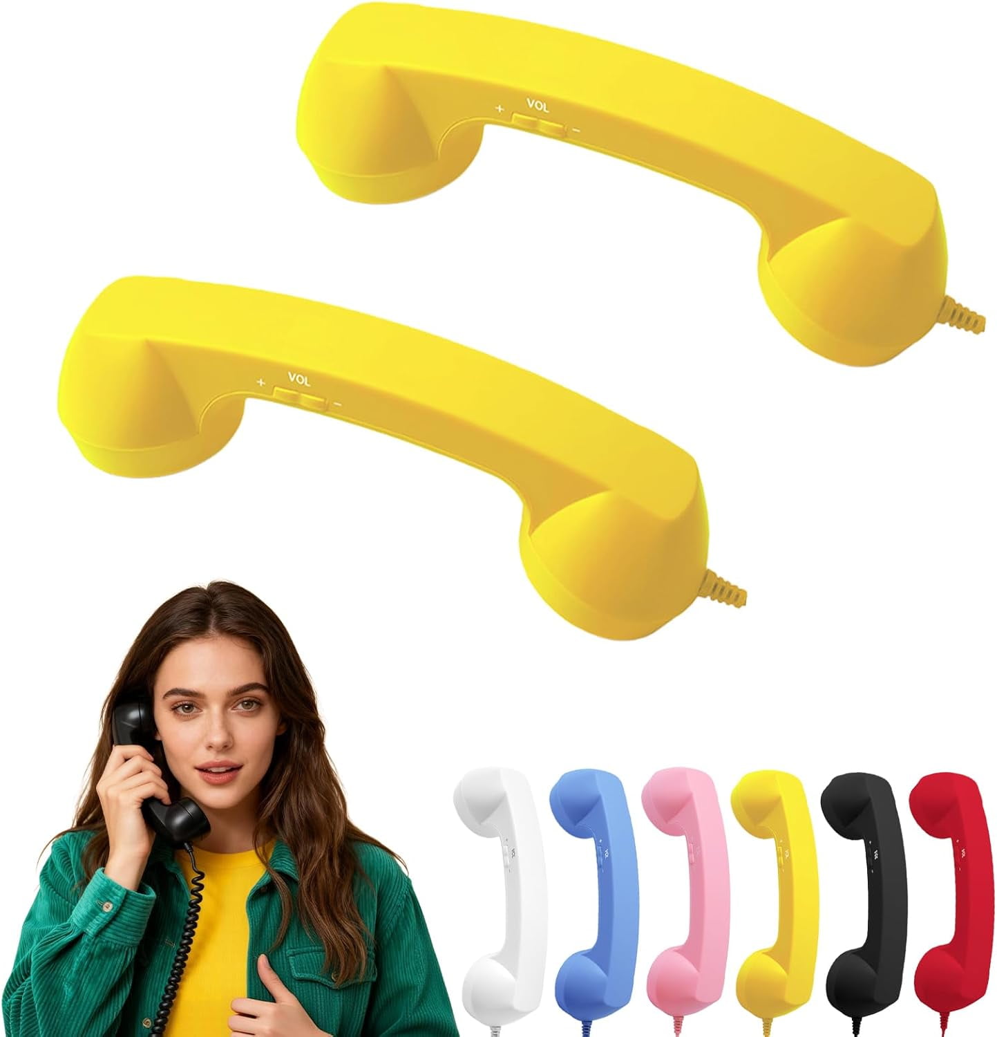 Type-C Retro Phone Handset, for iPhone & Android, Retro/Wired with ...