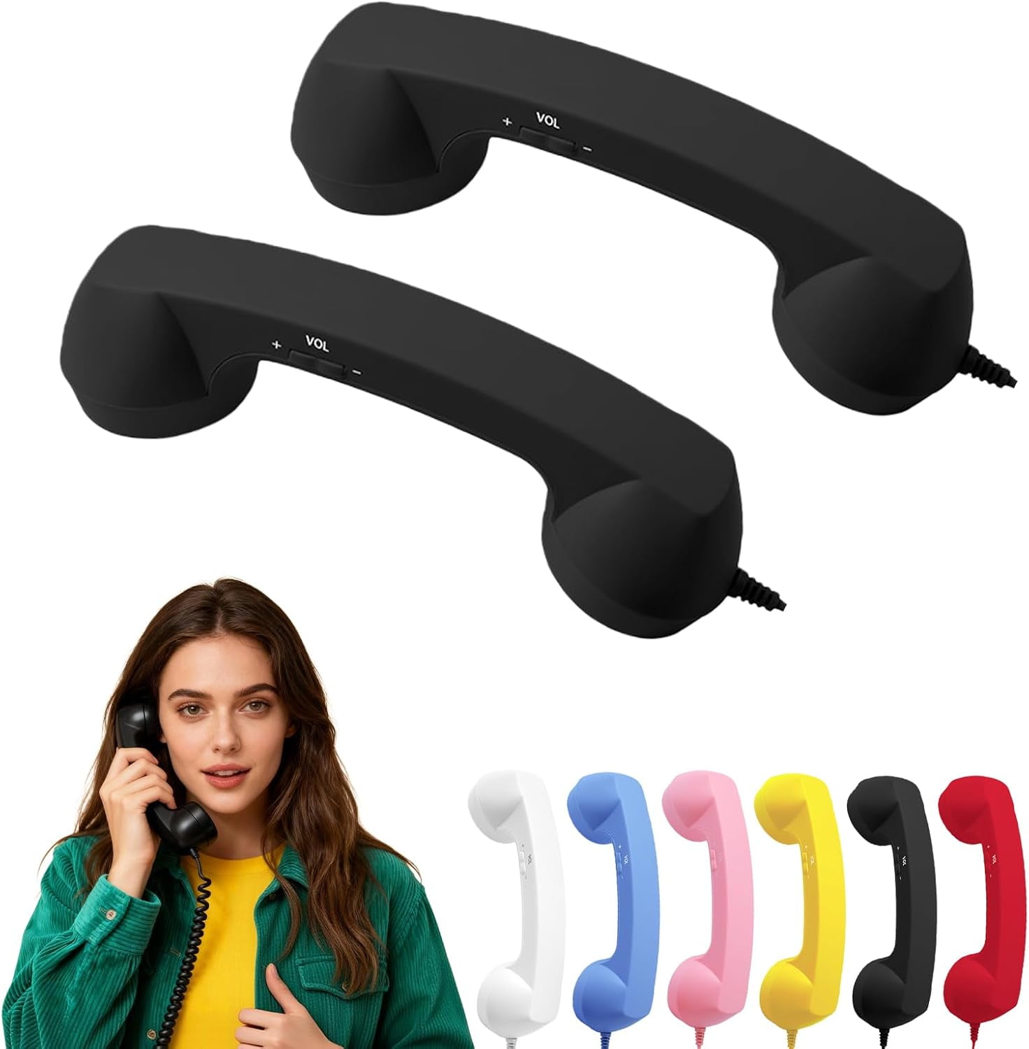 Type-C Retro Phone Handset, for iPhone & Android, Retro/Wired with ...