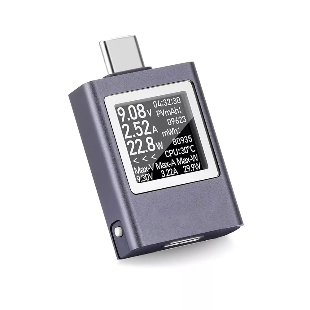 Type-C Tester USB Voltmeter Current Meter Charge Ammeter Power Voltage ...