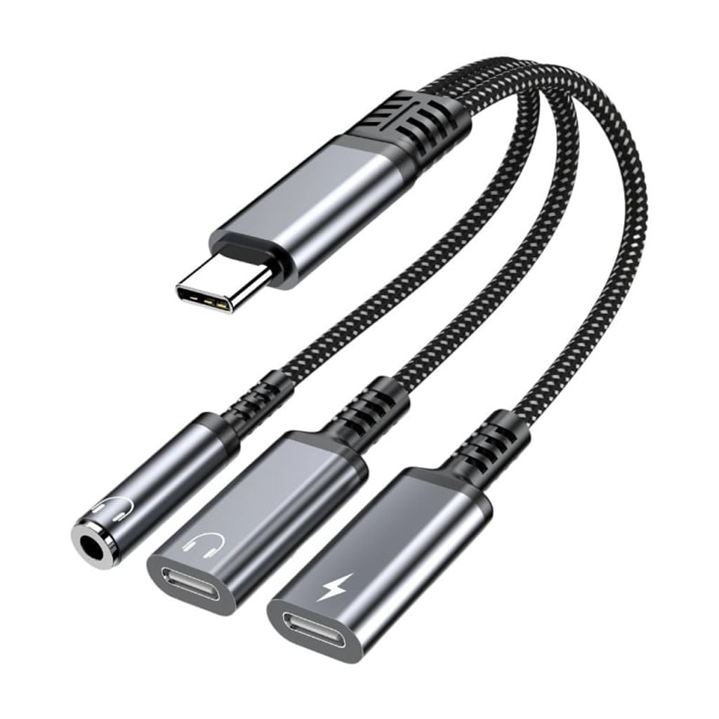 Type C To Auxiliary Converter Fast Power Delivery Charging Stereo ...