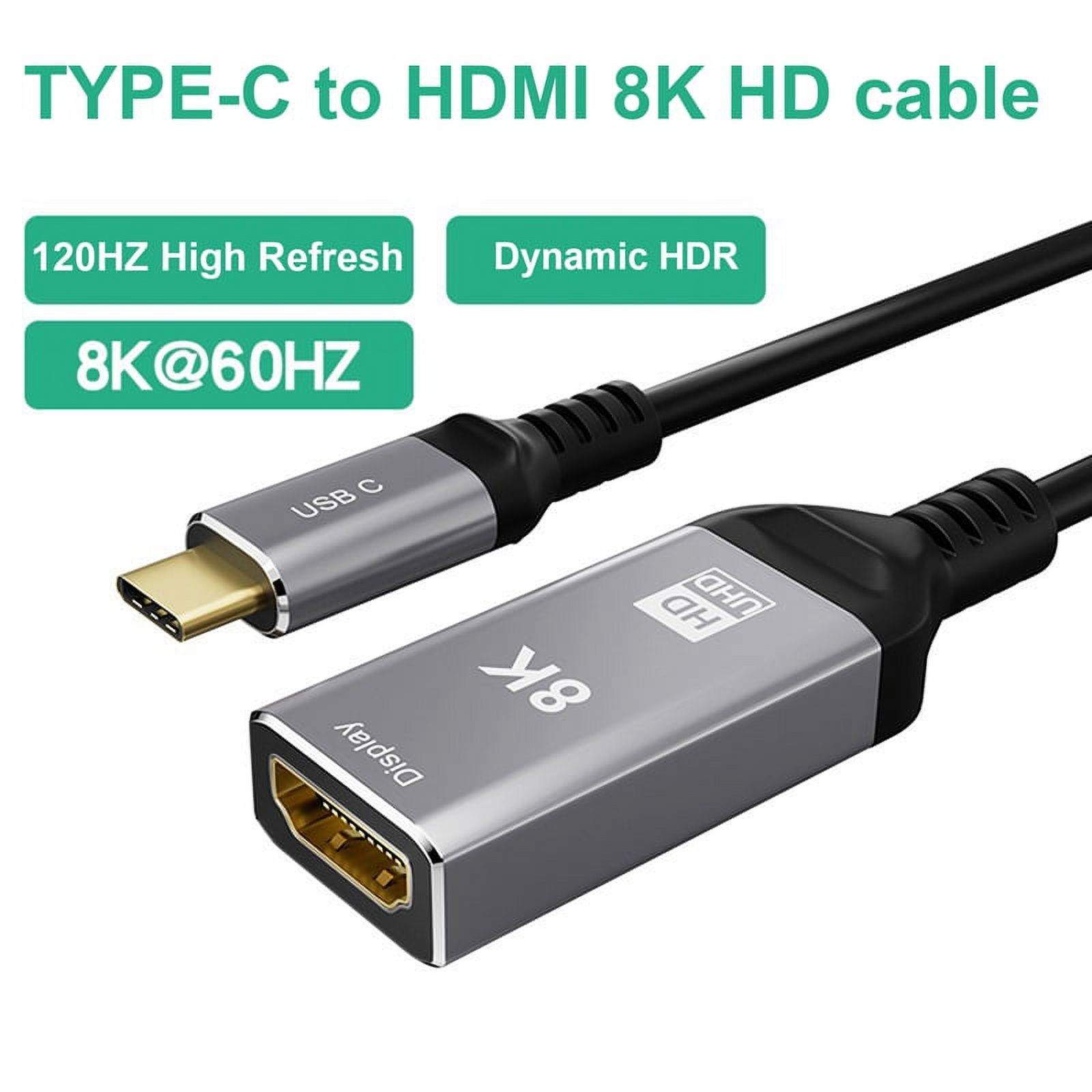 Type C To -Compatible Adapter Cable 8K@60Hz HD Cable Digital Computer ...