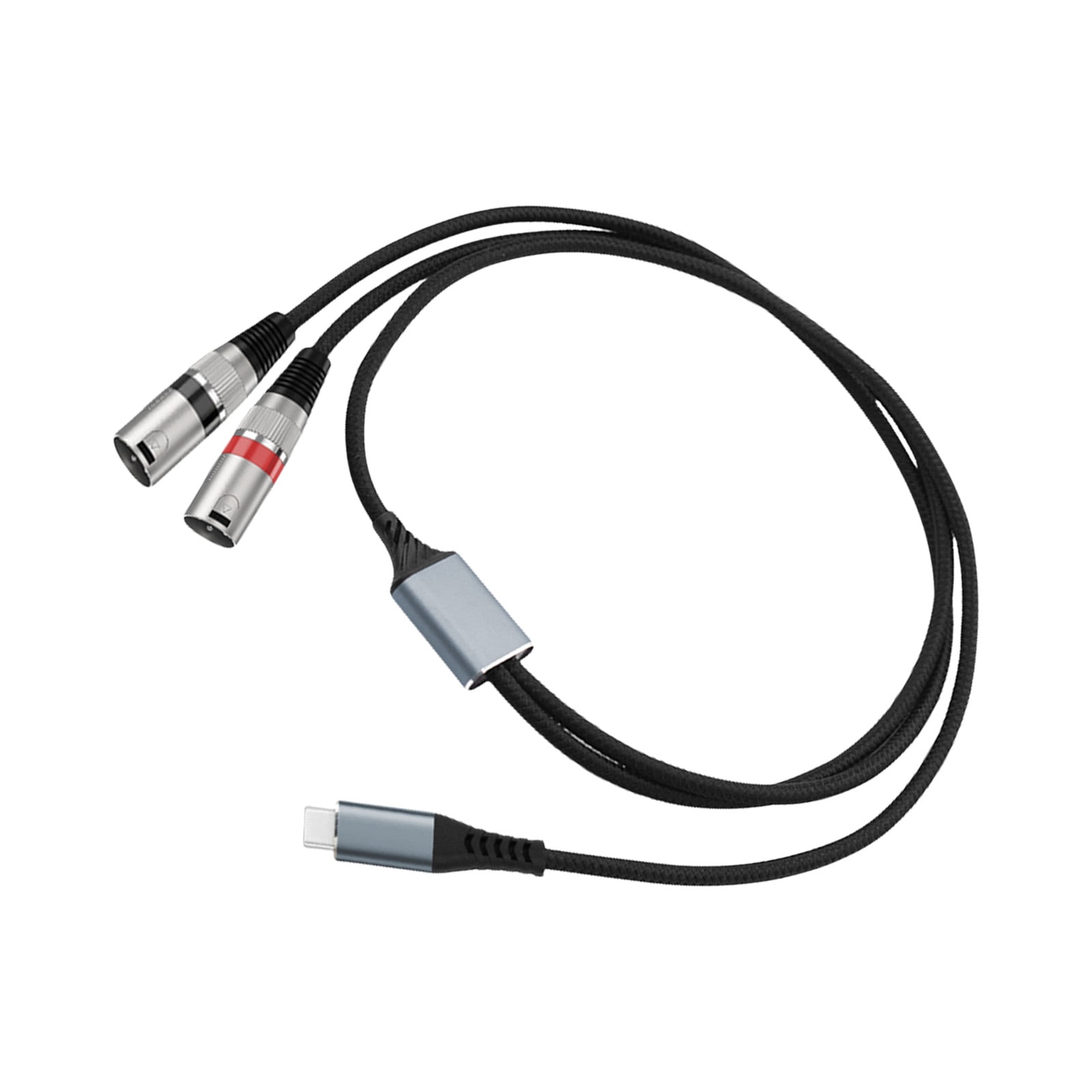 Type C To Double XLRs Male Sound Cable Splitter For Amplifiers Mixers ...