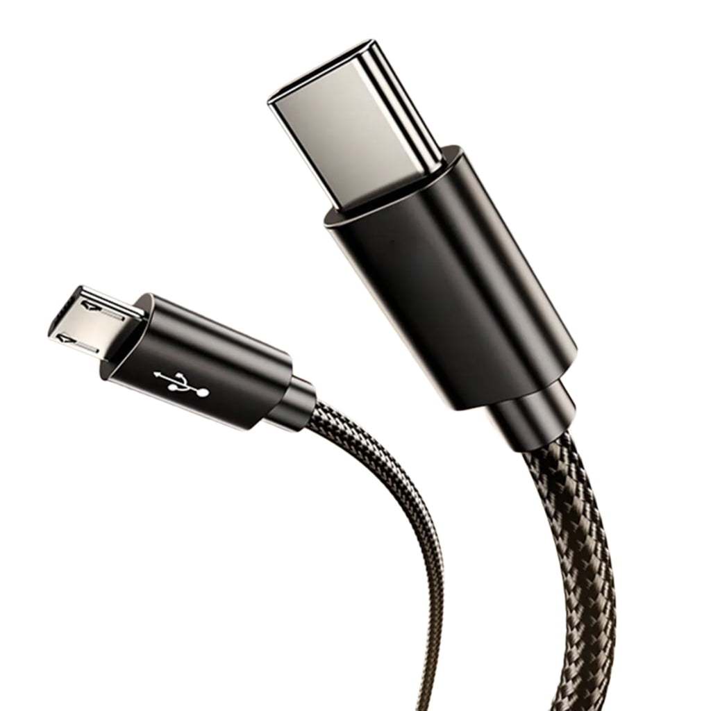 Type C To Microed USB Charging Cable Metal Reinforced For Computer ...