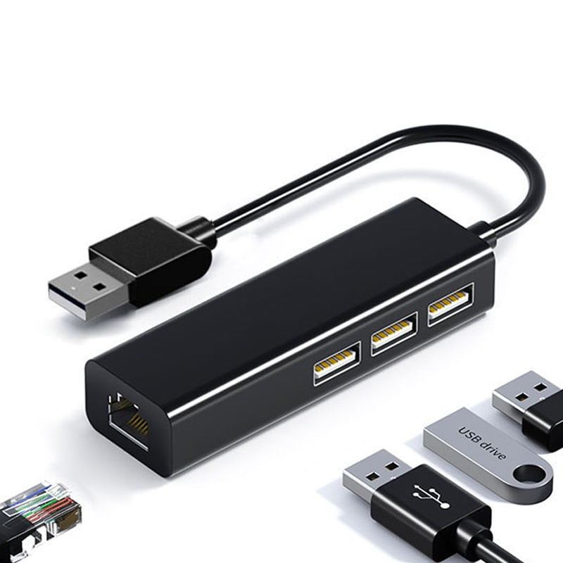 Type-C To RJ45 Laptop Adapter 4 Port 4 in 1 Computer Dock Station ...