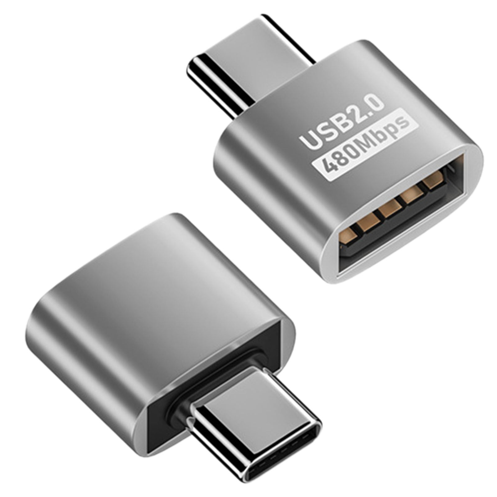 Type C To USB Adapter 2 Pack OTG Converter For Phones/Tablets (Male ...