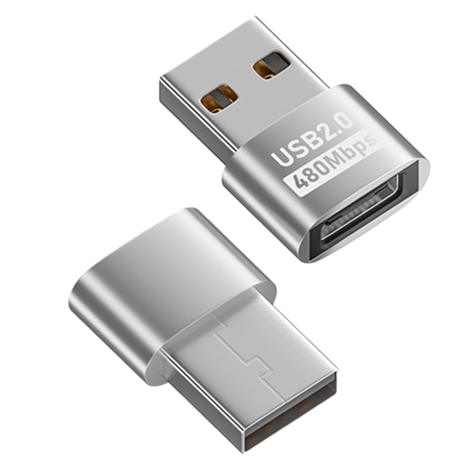 Type C To USB Adapter 2 Pack - OTG Converter, Male/Female Combos ...
