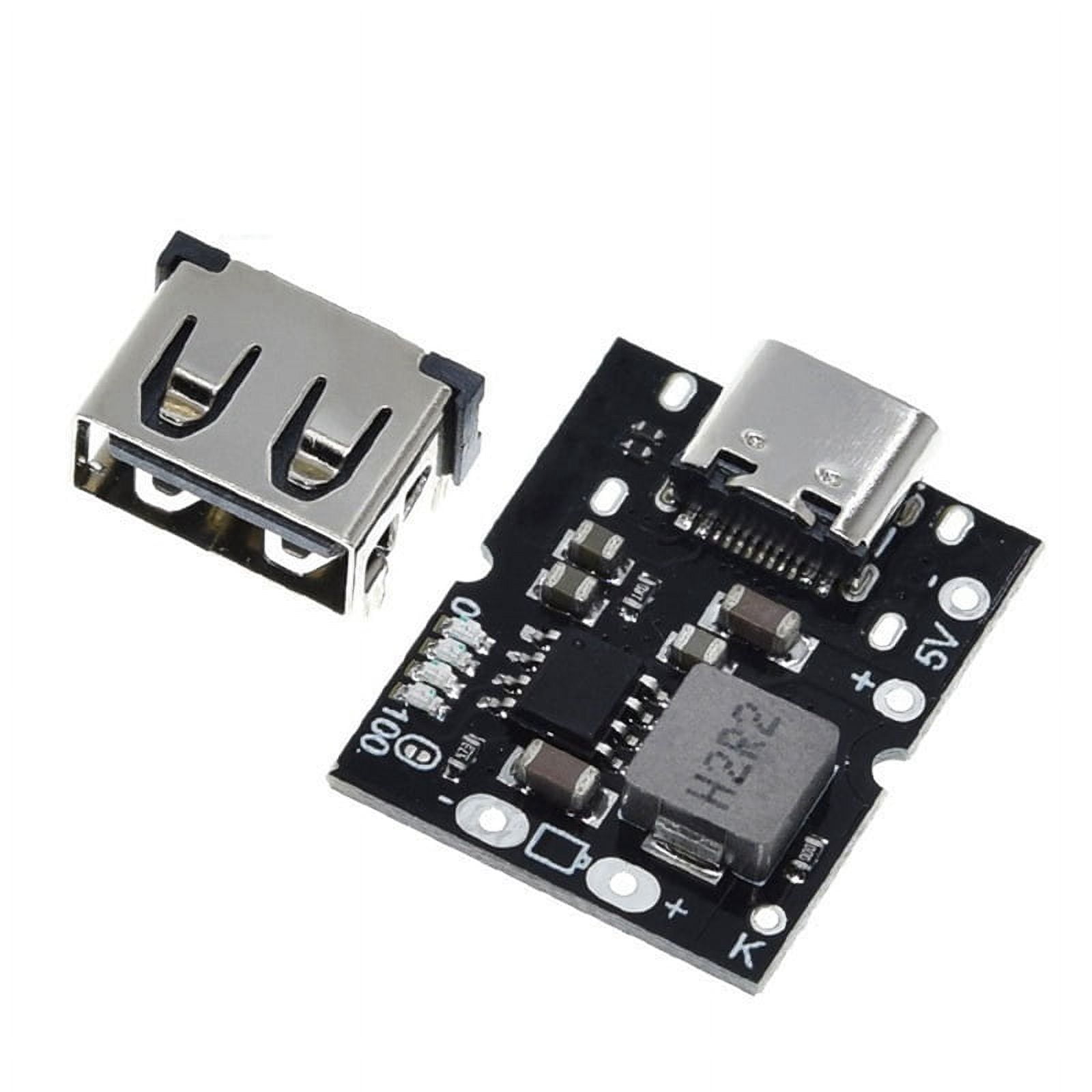 Type-C USB 5V 2A Boost Converter Step-Up Power Module Lithium Battery Charging Protection Board ...