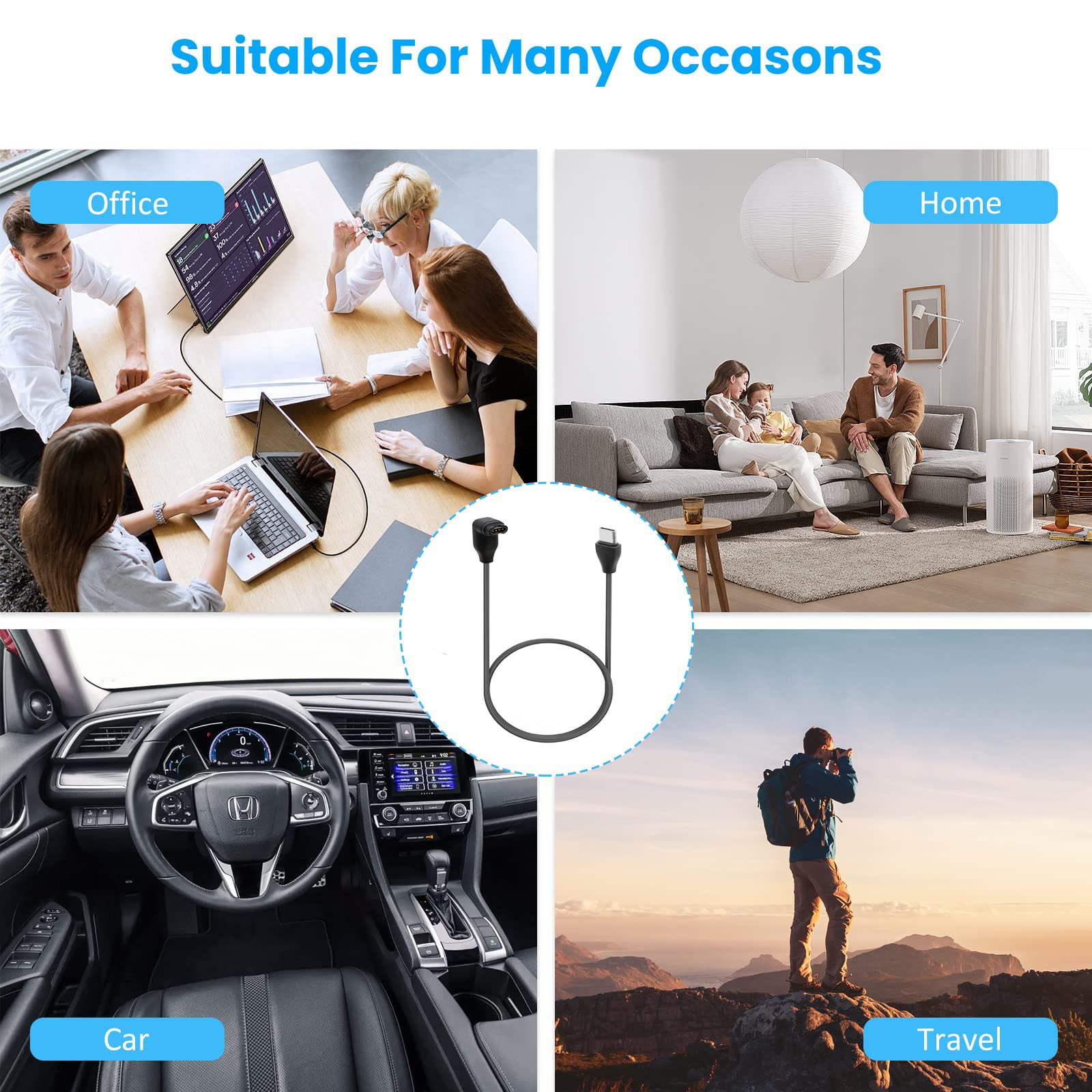 Type C/USB Charging Wires Data Holder Power Adapter Dock Mount Compatible With 7 X 6 5 Venu2 ...