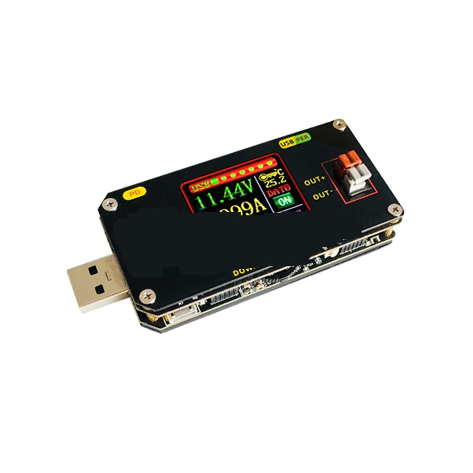 Type-C USB Color Screen Charging Tester CNC Buck-Boost Power Supply PD ...