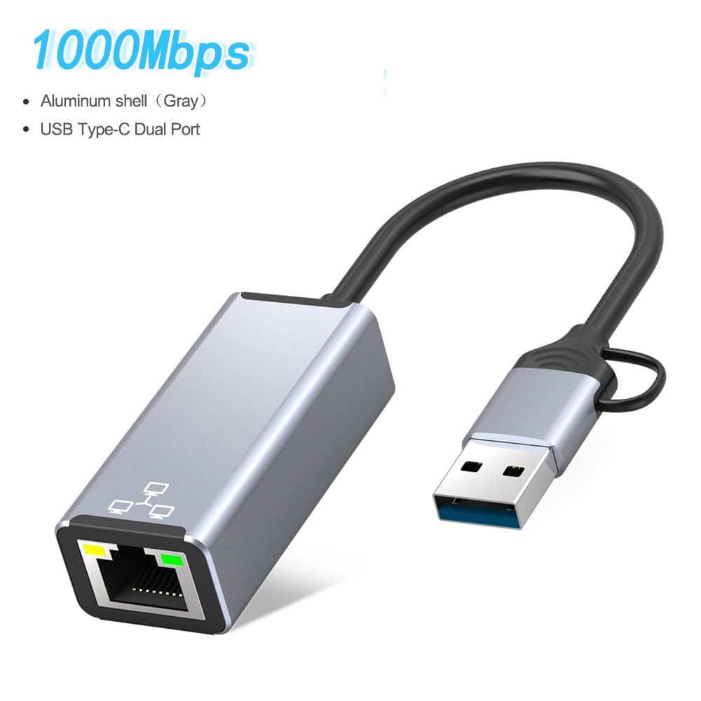 Type C USB Ethernet Adapter 2500Mbps High-speed External Network Card ...