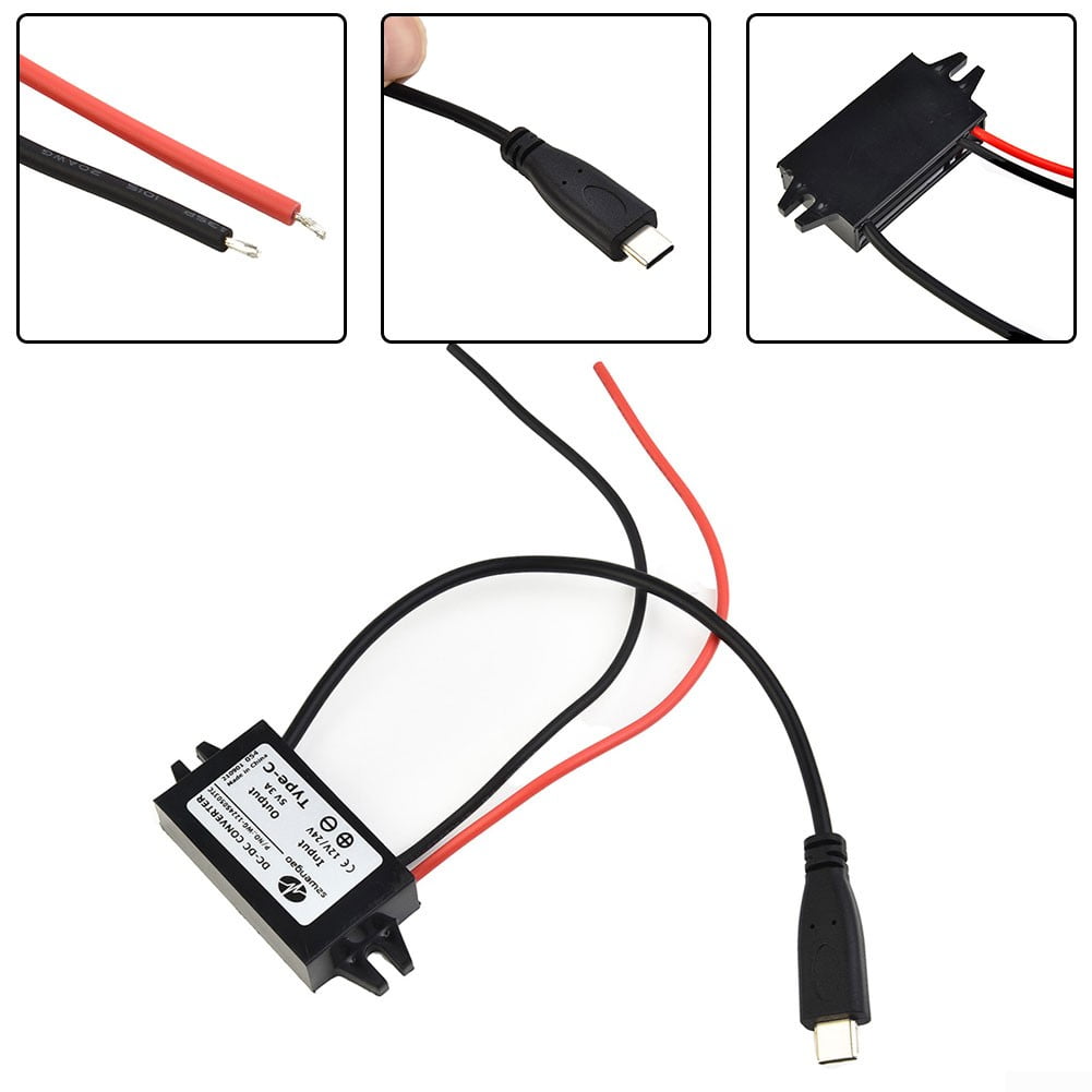 Type-C USB Smart Charger 12V 24V Drop 5V 3A15W Power Module Converter ...