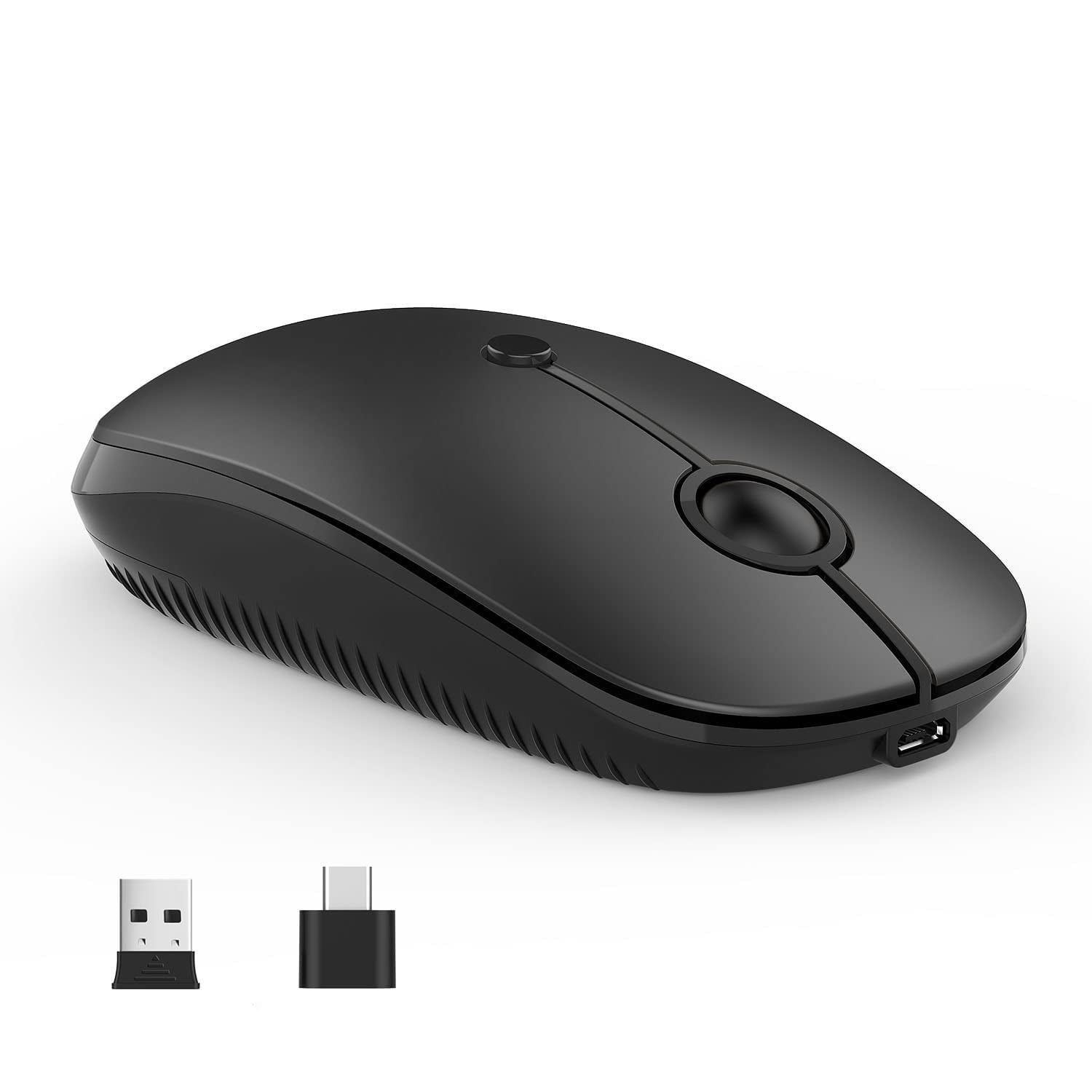 Type C Wireless Mouse，Vssoplor USB C Rechargeable Portable Quiet Laptop ...