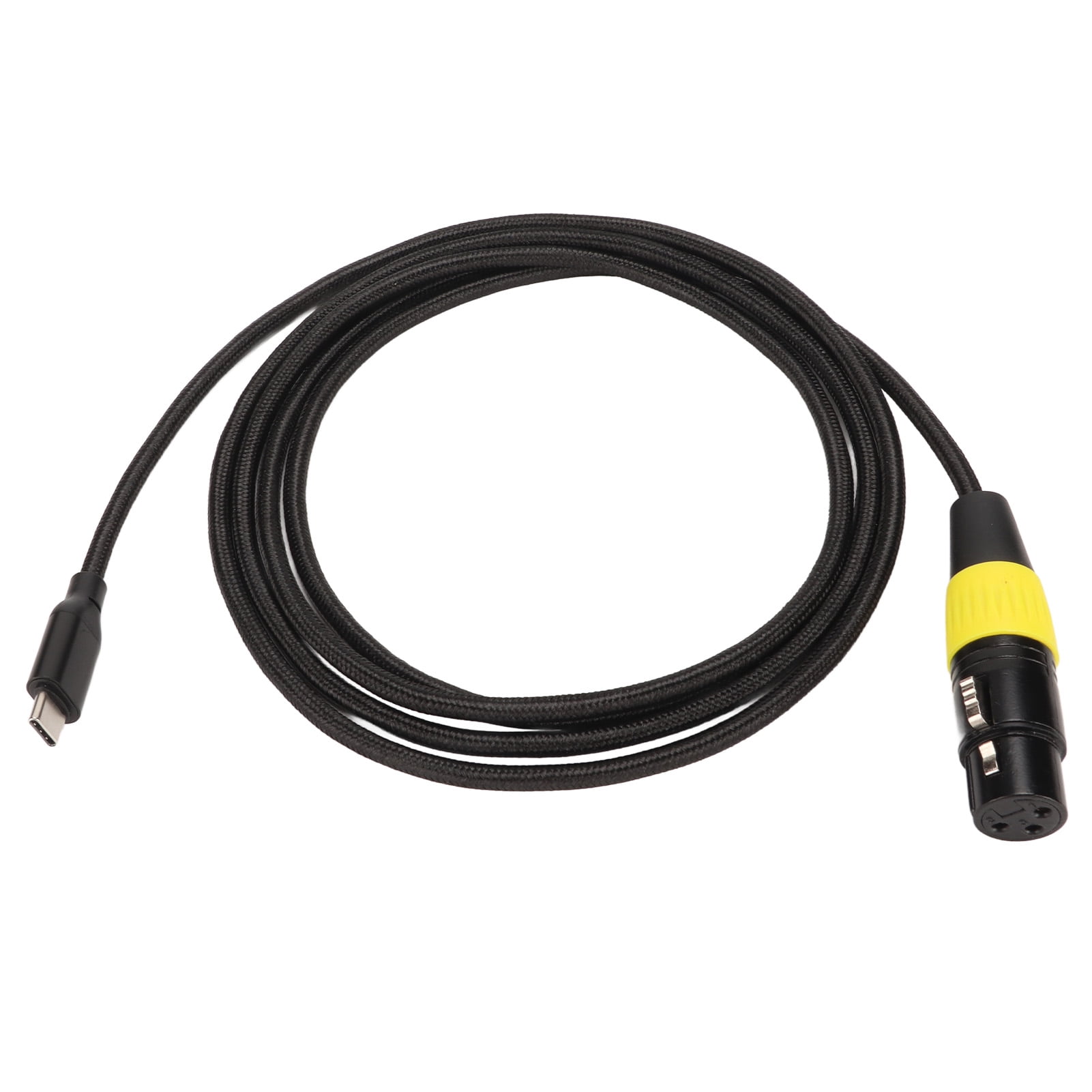 Type C to XLR Female Cord,Black and Yellow XLR to USB C Cable ...