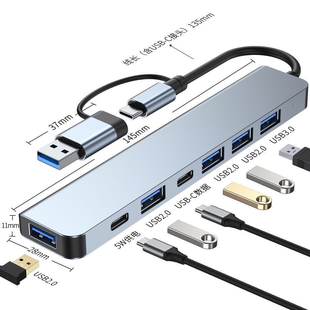 Type-C docking station, USB 3.0 dual port docking station splitter HUB ...