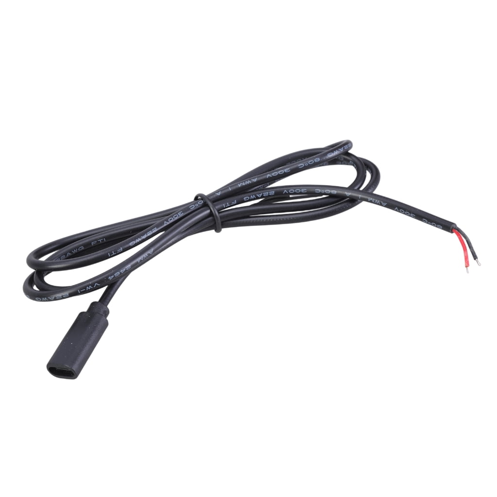Type-C to 2 Pin Bare Wire Pigtail Extension Power Cable for Repair DIY ...