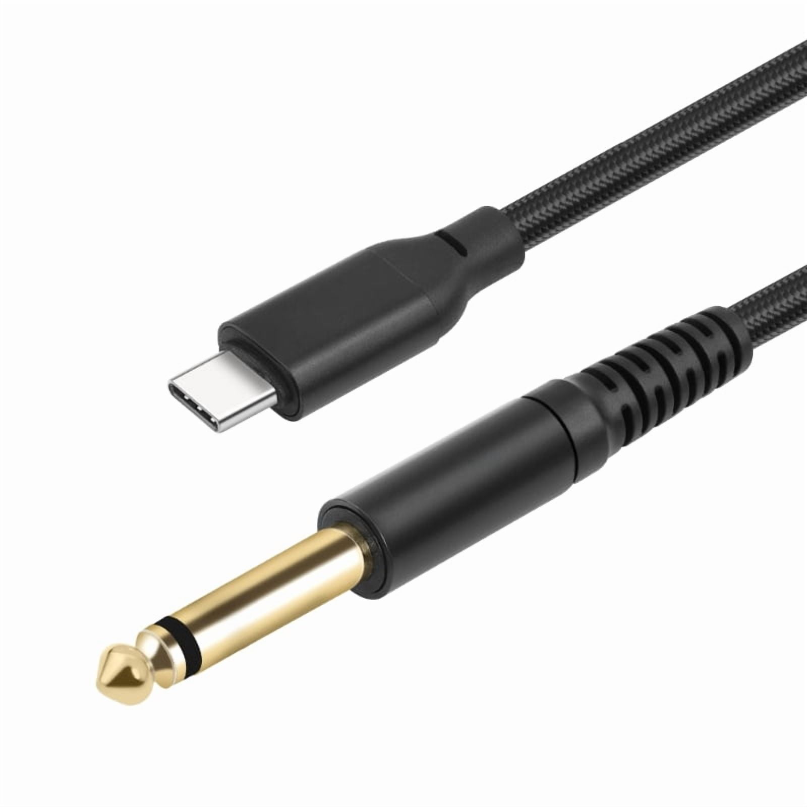Type C to 6.35mm Cable Cord Build-in Chip Electric Guitar Line 1/4inch ...