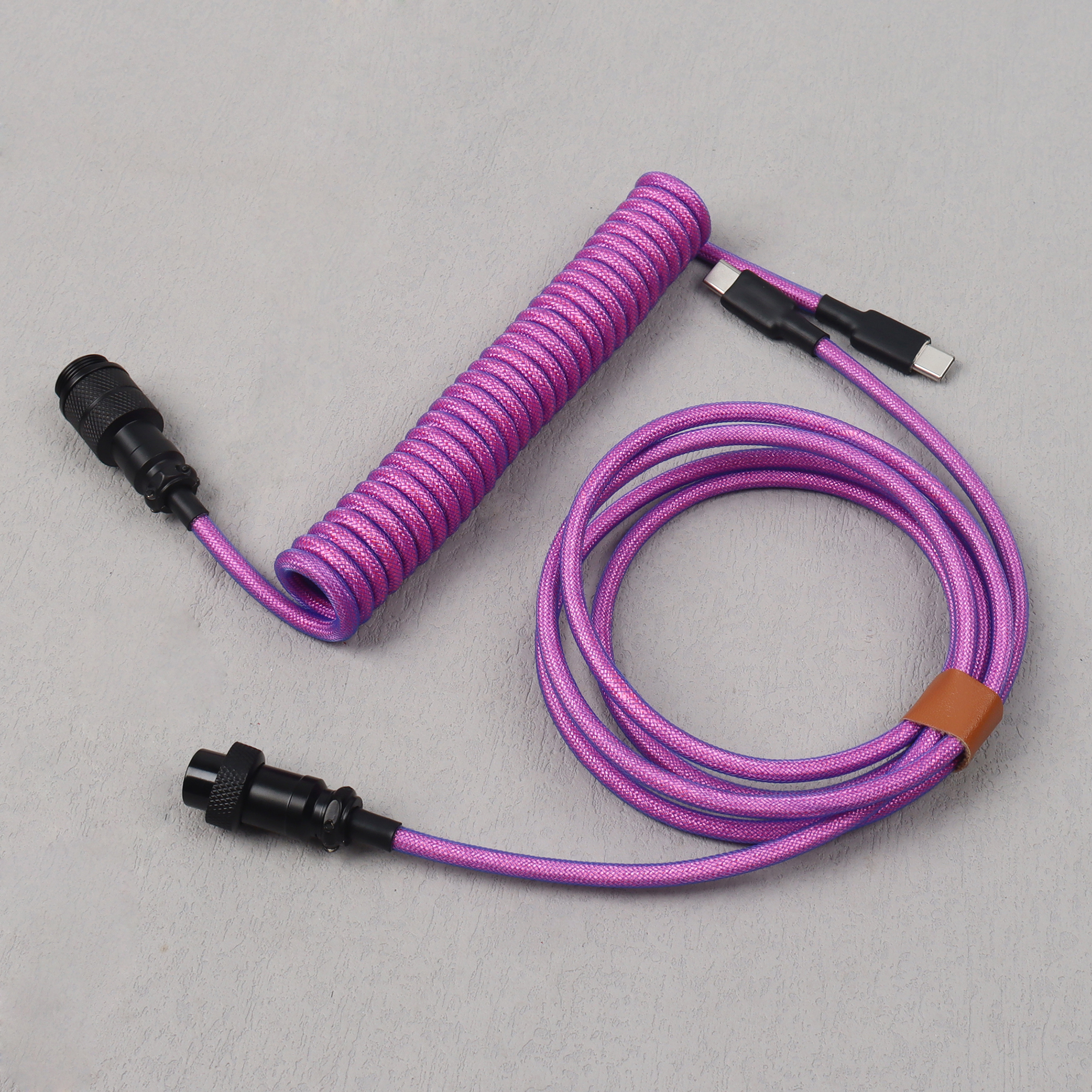 Type C to C Gaming Cable USB C Coiled Cable USB Coiled Keyboard Cable ...