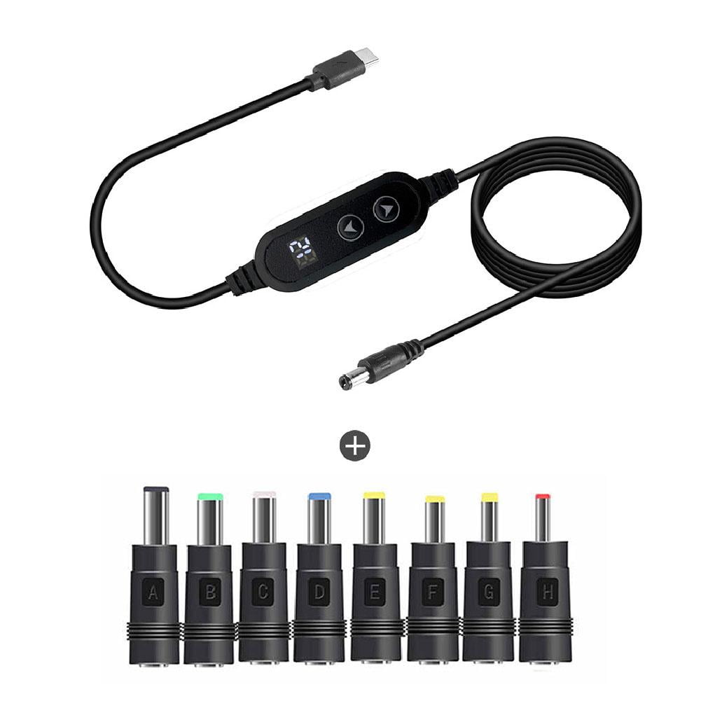 Type C to DC Power Boost Cable with PD Fast Charging, Adjustable ...