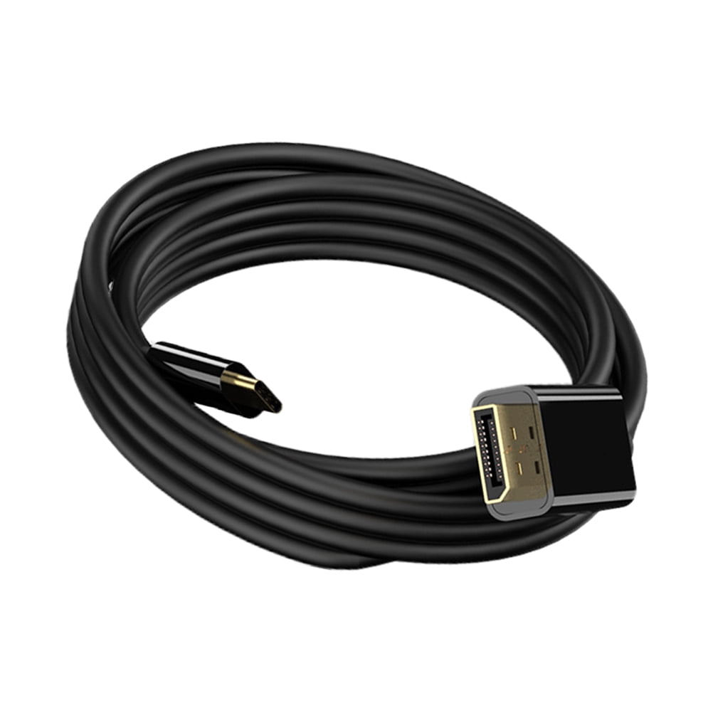 Type-C to DP patch Cord 4 Connector TV Connecting Cable Black (1.8m ...