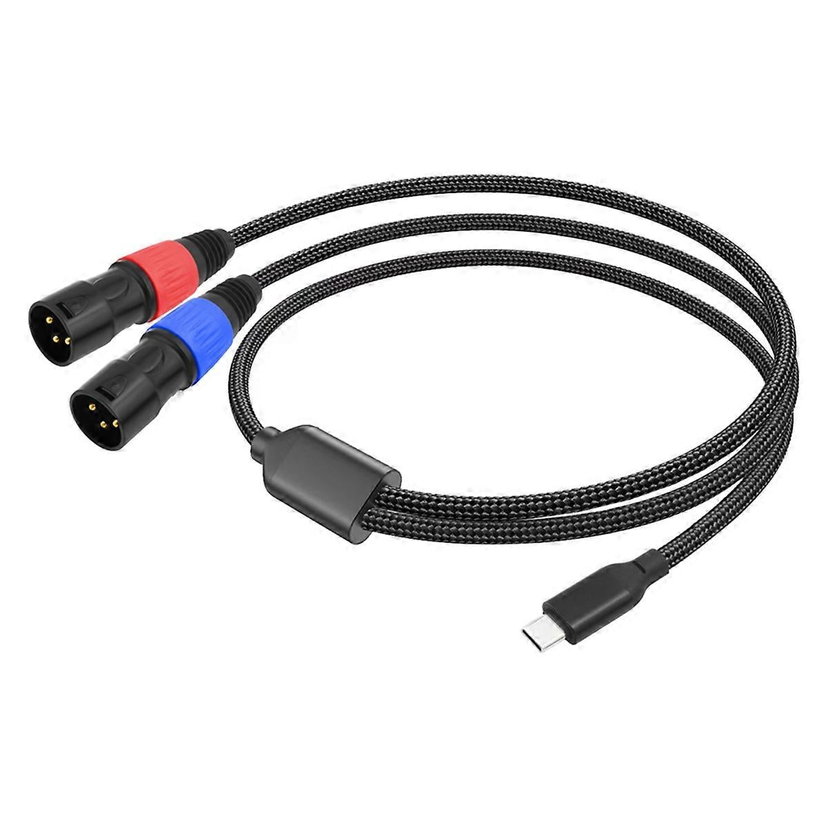 Type C to Dual XLR Male Aux Audio Cable USB C to Dual XLR Audio Cable ...