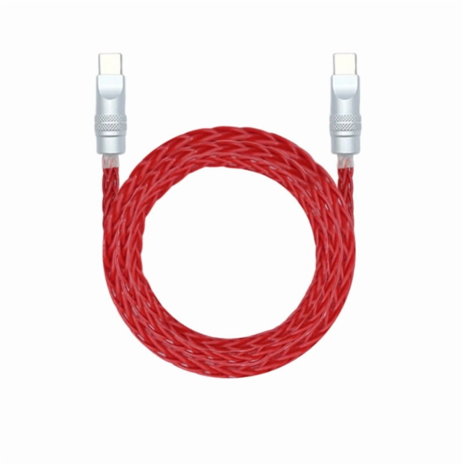 Type C to Type C Braided Cable Eight Core Monocrystalline Copper LIne ...