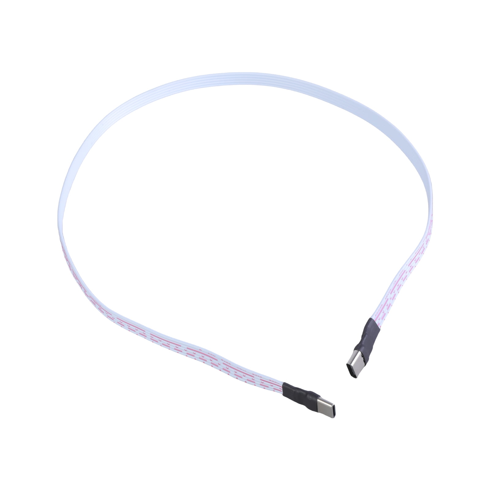 Type C to Type C Cable Male Silicone Flat Wire Supports 2A Charging ...