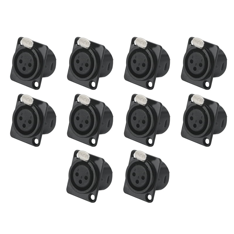 Type D Plug to Socket 3pin XLR Socket Adapter Connector Cannon Female ...