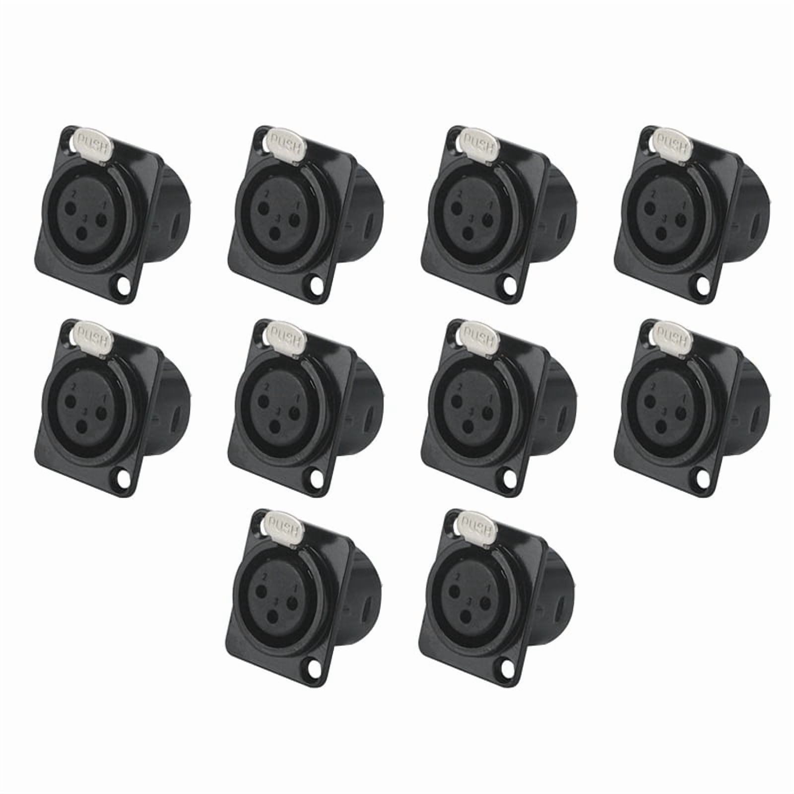 Type D Plug to Socket 3pin XLR Socket Adapter Connector Cannon Female ...